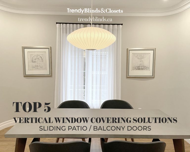 Vertical Window Covering Solutions Sliding Patio or Balcony Doors